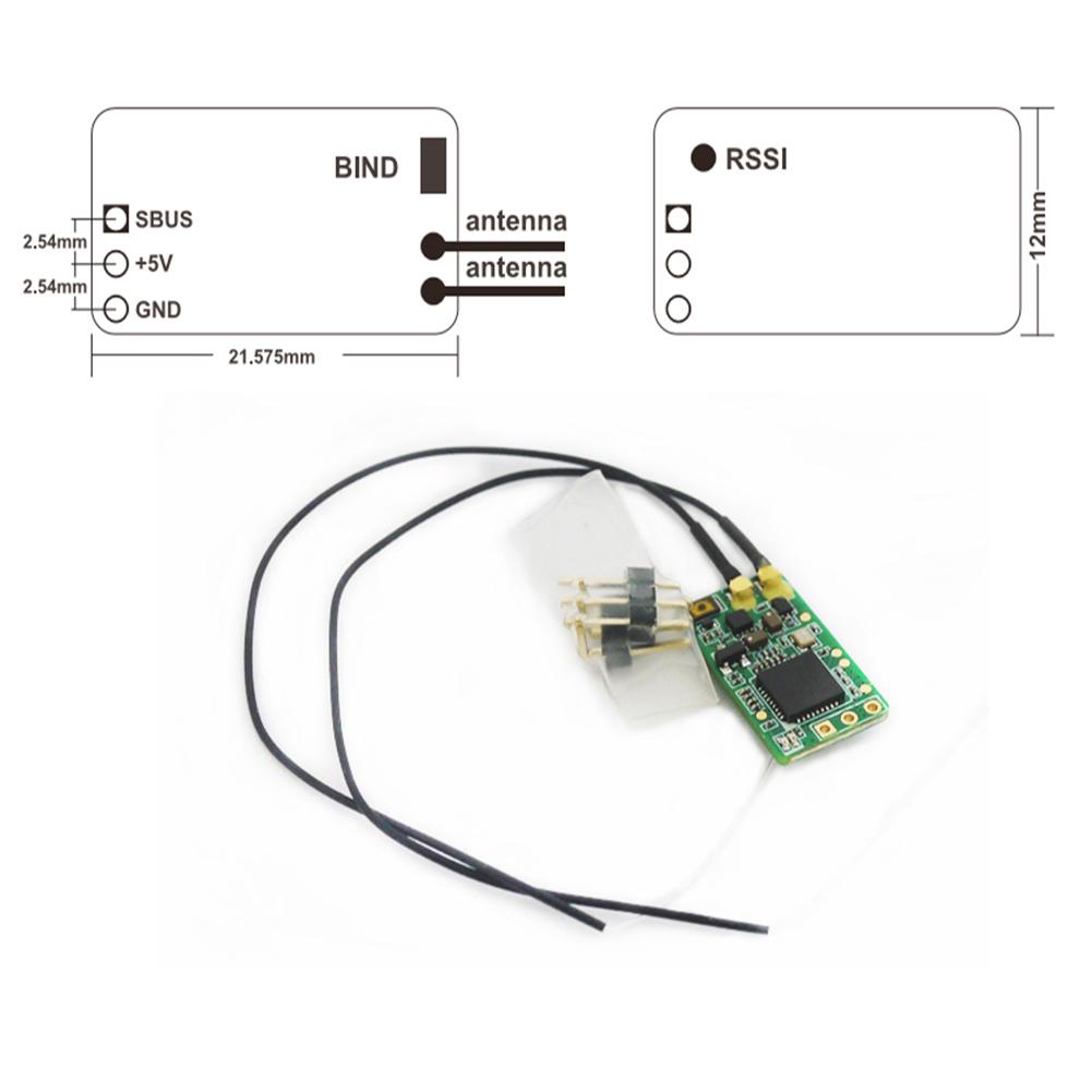 Frsky XM+ Micro D16 PWM SBUS Tam Aralıklı Alıcı 16CH'ye Kadar uygun ...