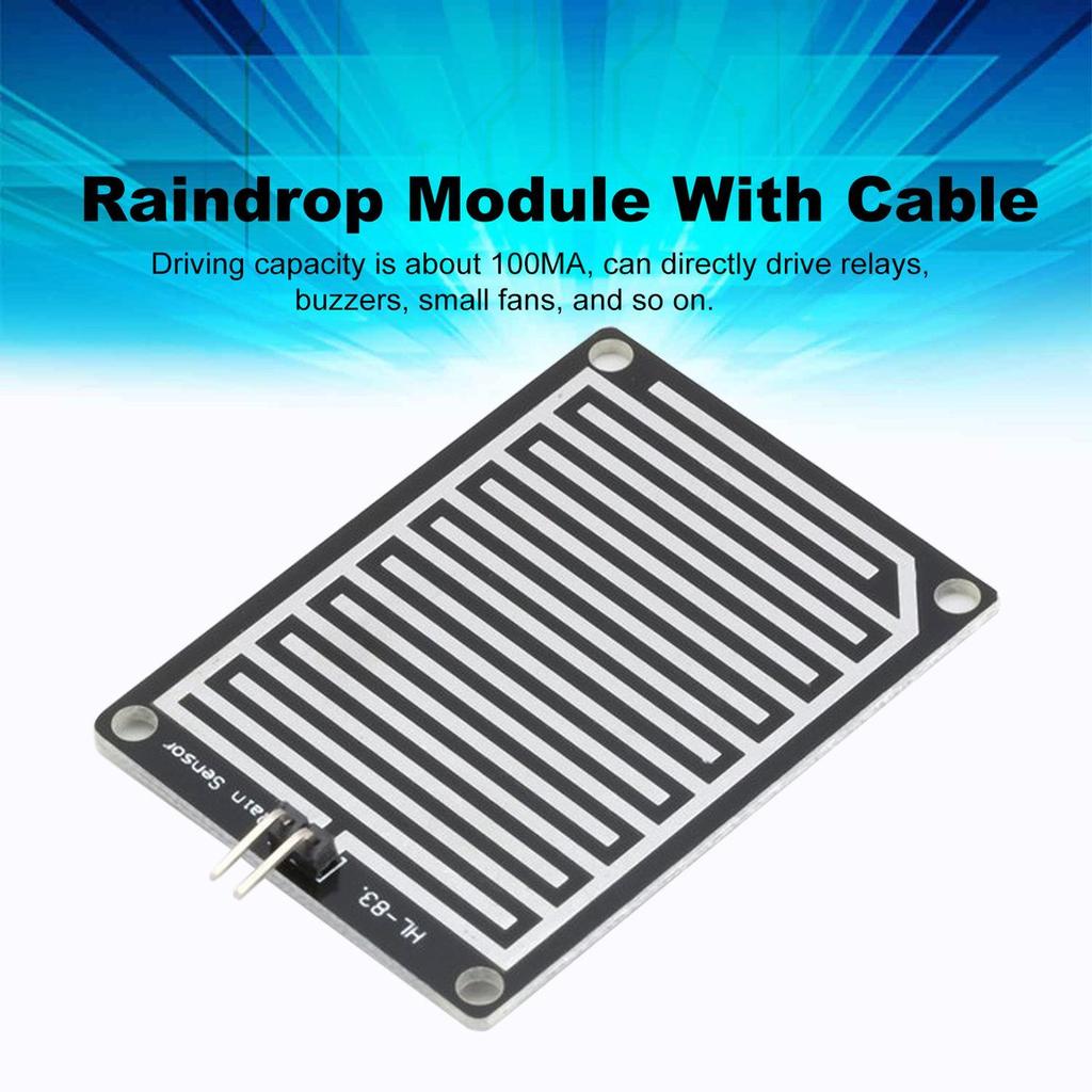 BMS Rain Sensor Raindrops Water Detection Weather Humidity Module Kit ...