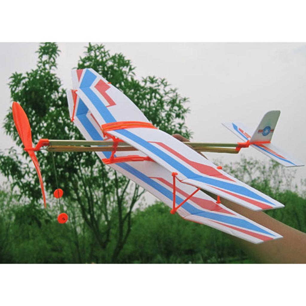DIY Rubber Band Powered Plane for baby toys glider flying plane kids ...