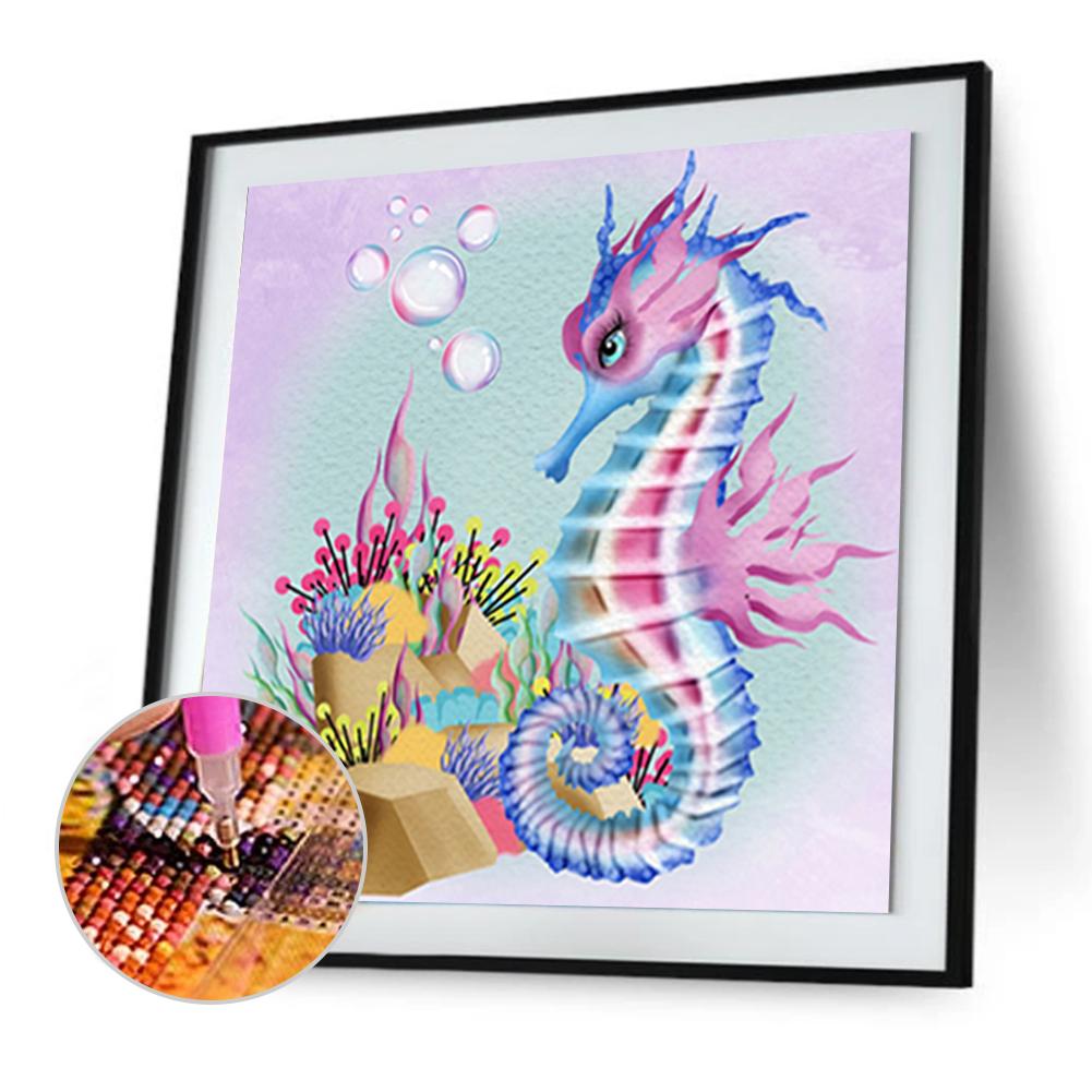Köp Diamond Painting Sea Horse Full Round Drill Picture of Rhinestone ...
