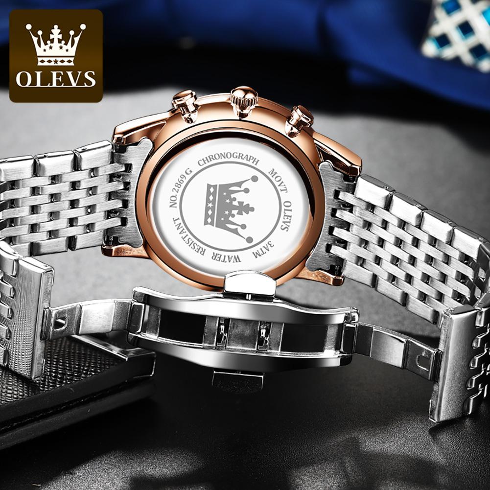 Buy OLEVS 2869 With Gift Box Multifunctional Chronograph Quartz Watch ...