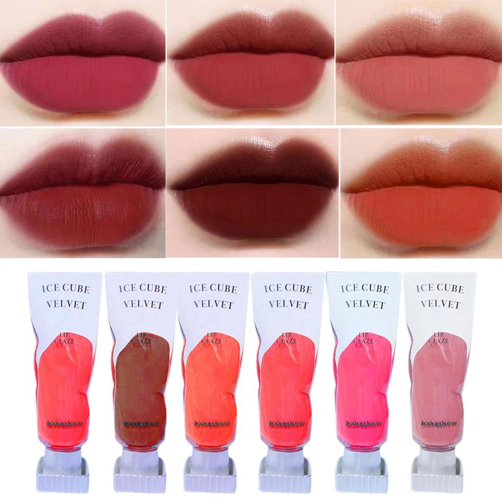 Buy Velvet Lip Glaze Paste Liquid Lipstick Matte Long Lasting Lip Tint ...