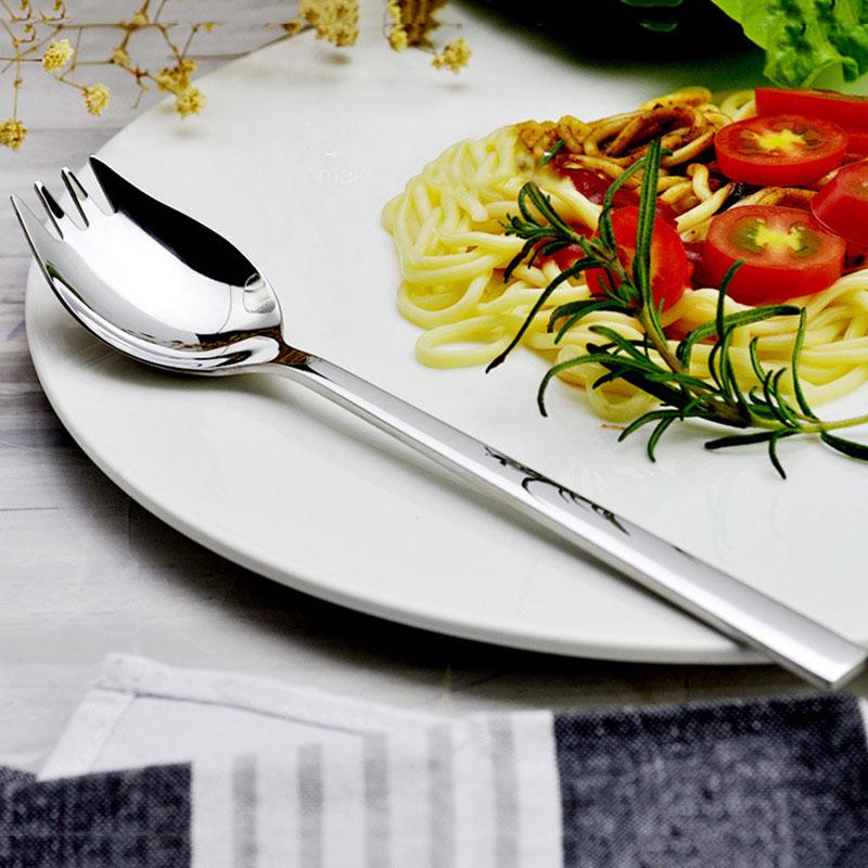 Buy 20.8 X 4 Cm Portable Travel Camping Dual Spoon Fork Tableware ...