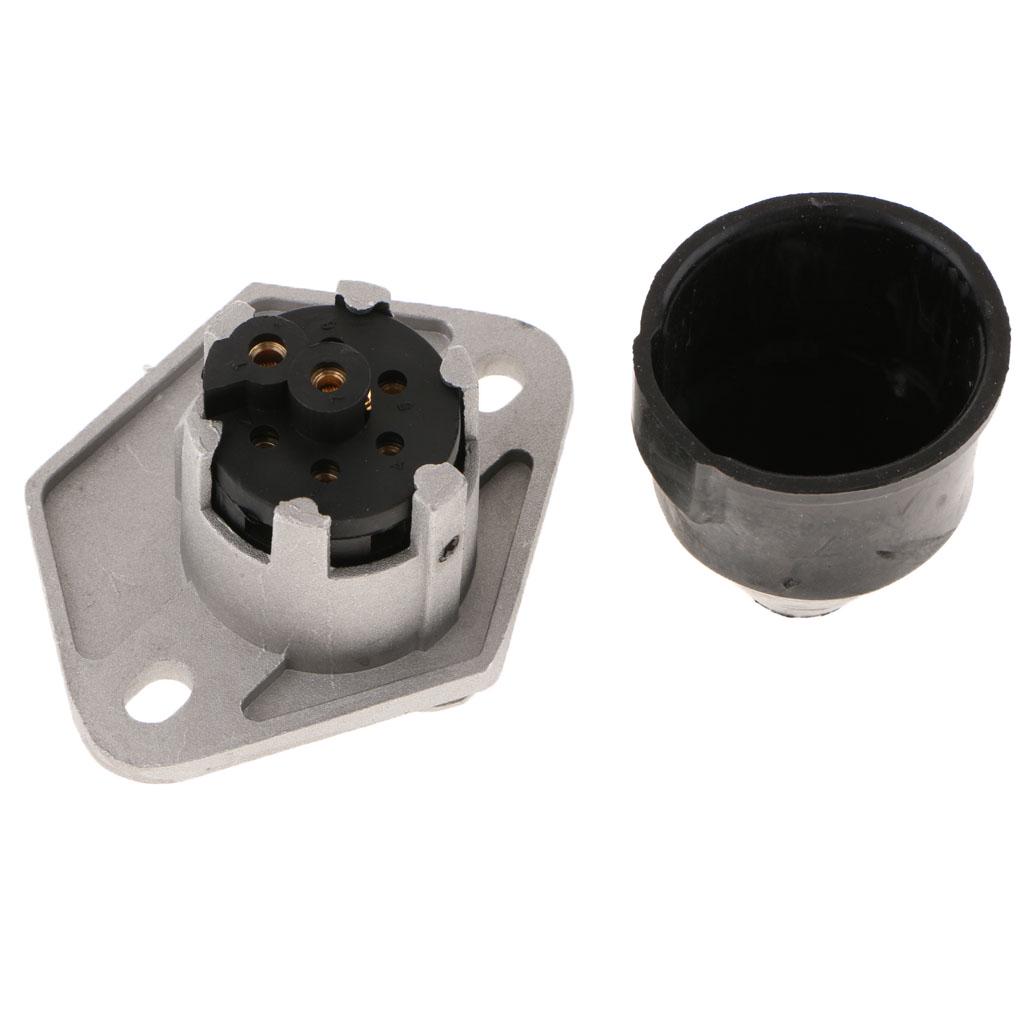 Buy 7 Round Pin Trailer Socket Aluminum Semi Connector Adapter Plug at ...