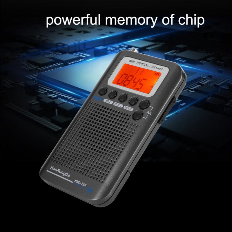 2 Colors Aircraft Band Radio Receiver VHF Portable Full Band Radio ...