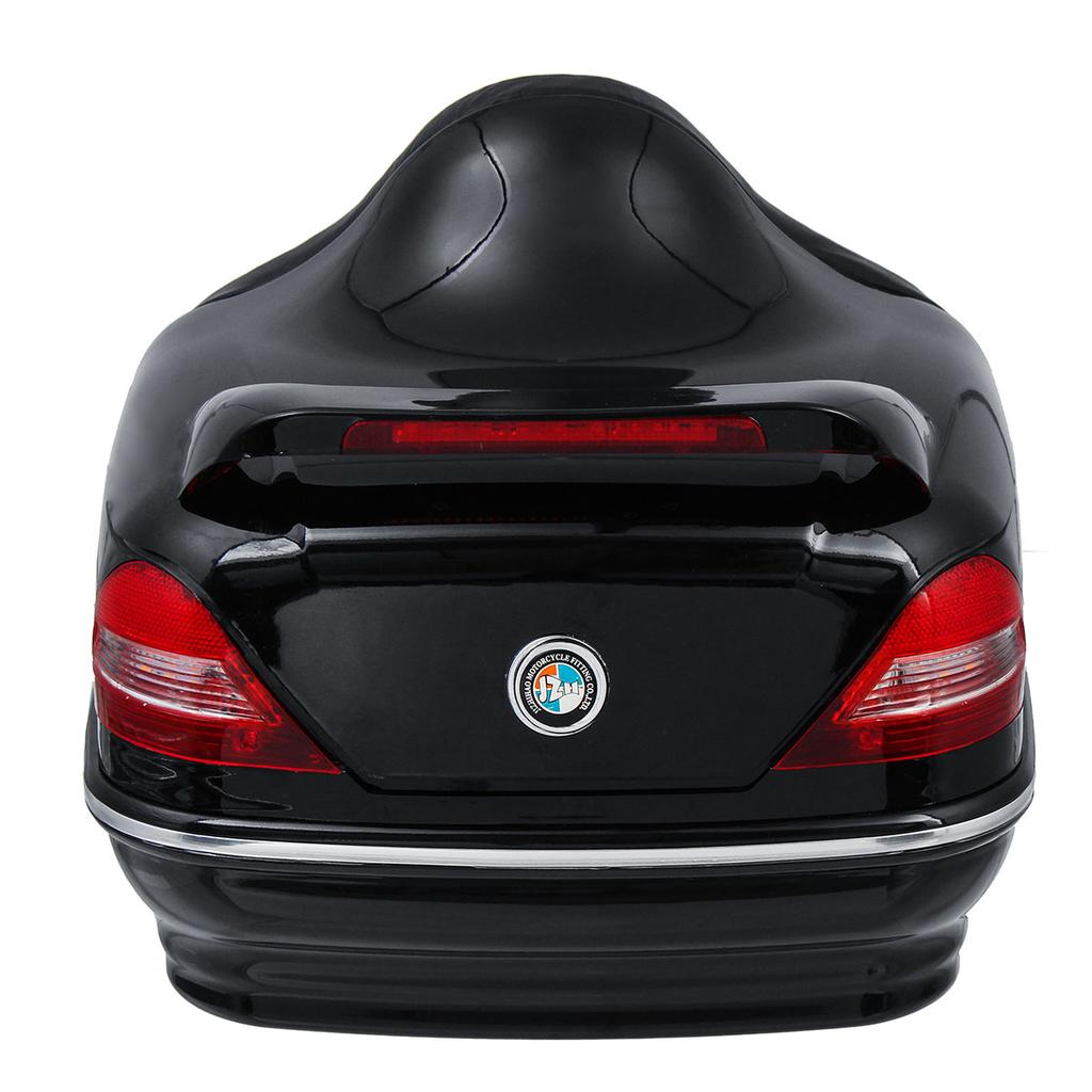 Buy Black Motorcycle Trunk Scooter Top box Durable Rear Storage Luggage ...