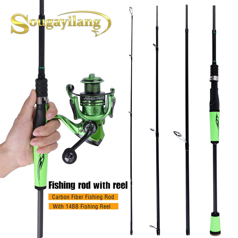 Buy Fishing Rod Combo 2.1/2.4M Portable Fishing Rod 14BB Fishing Reel ...