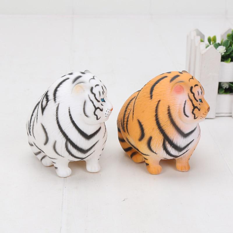Buy Cute Little Fat Tiger Figure Painted Baby Fat Animal Q Version PVC ...
