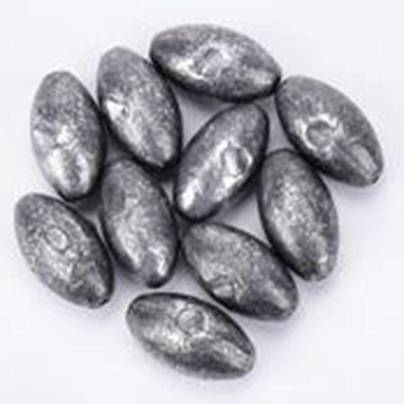 Buy 10Pcs Gray Lead Oval Shaped Beads Fishing Lures Angling Gear 5G/10G ...