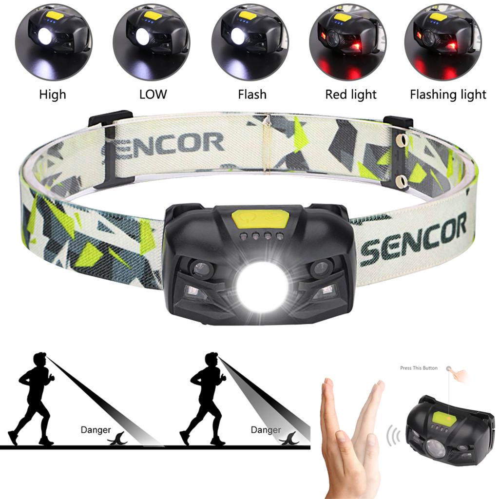 Buy ING LED Headlamp Motion Sensor Headlight USB Rechargeable Head Lamp ...