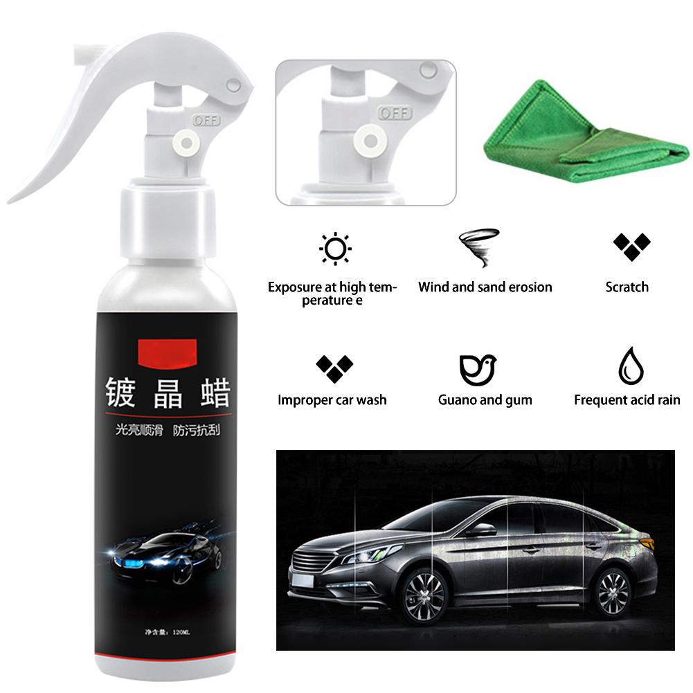 Buy 120mL Hydrophobic Car Liquid Glass Coating Wax Ceramic Polish Paint ...