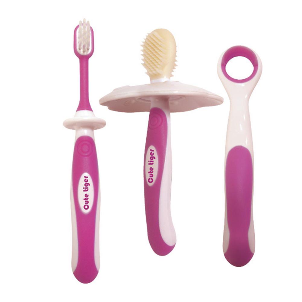 Buy (infant) 4Pcs Baby Toothbrush Set Infant Brushing Teeth Tongue ...