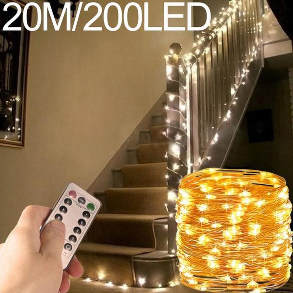 Buy LED String Light Home Party Decorations Lights 8 Function USB ...