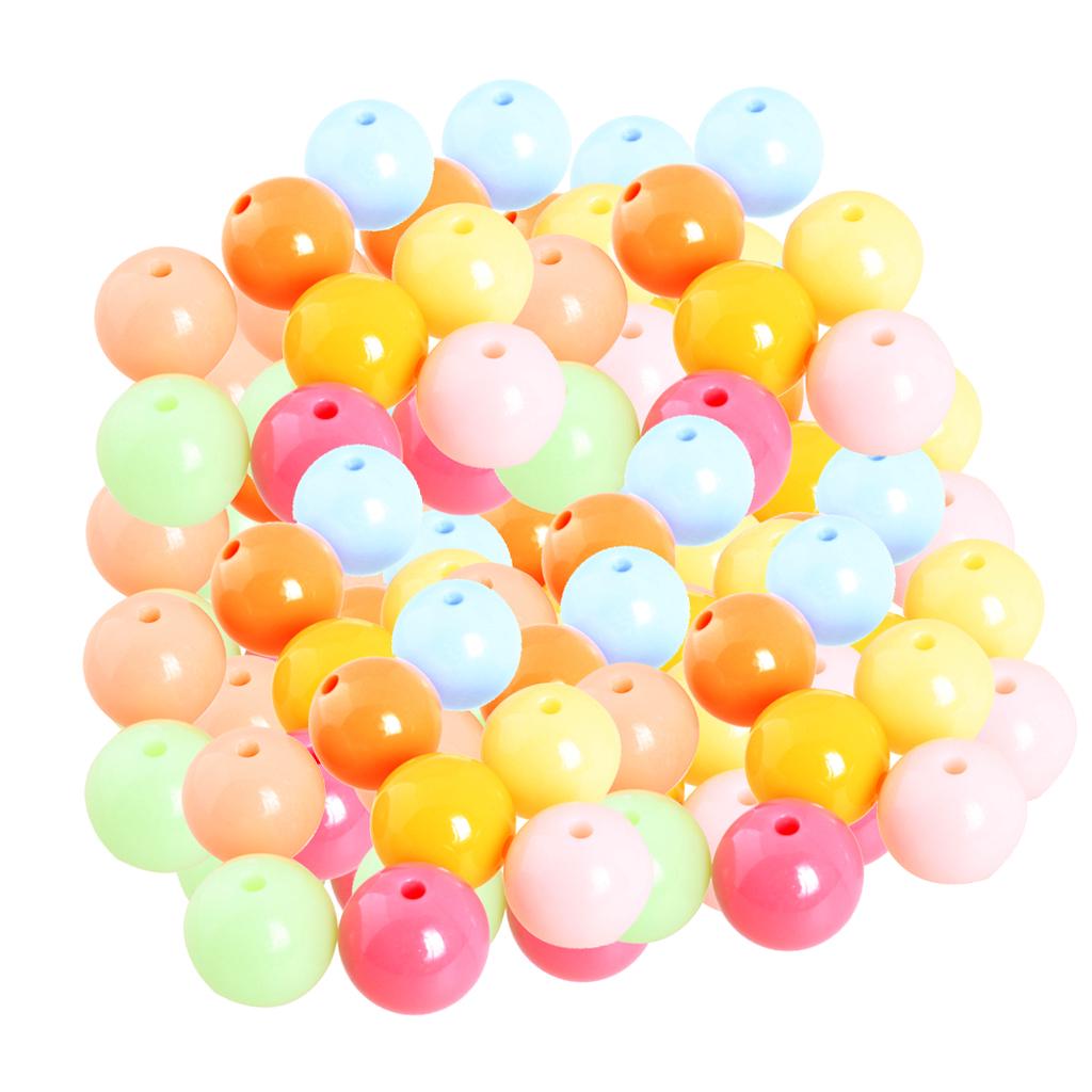 Buy Acrylic Loose Round Small DIY Multicolor Beads Jewelry Accessory ...