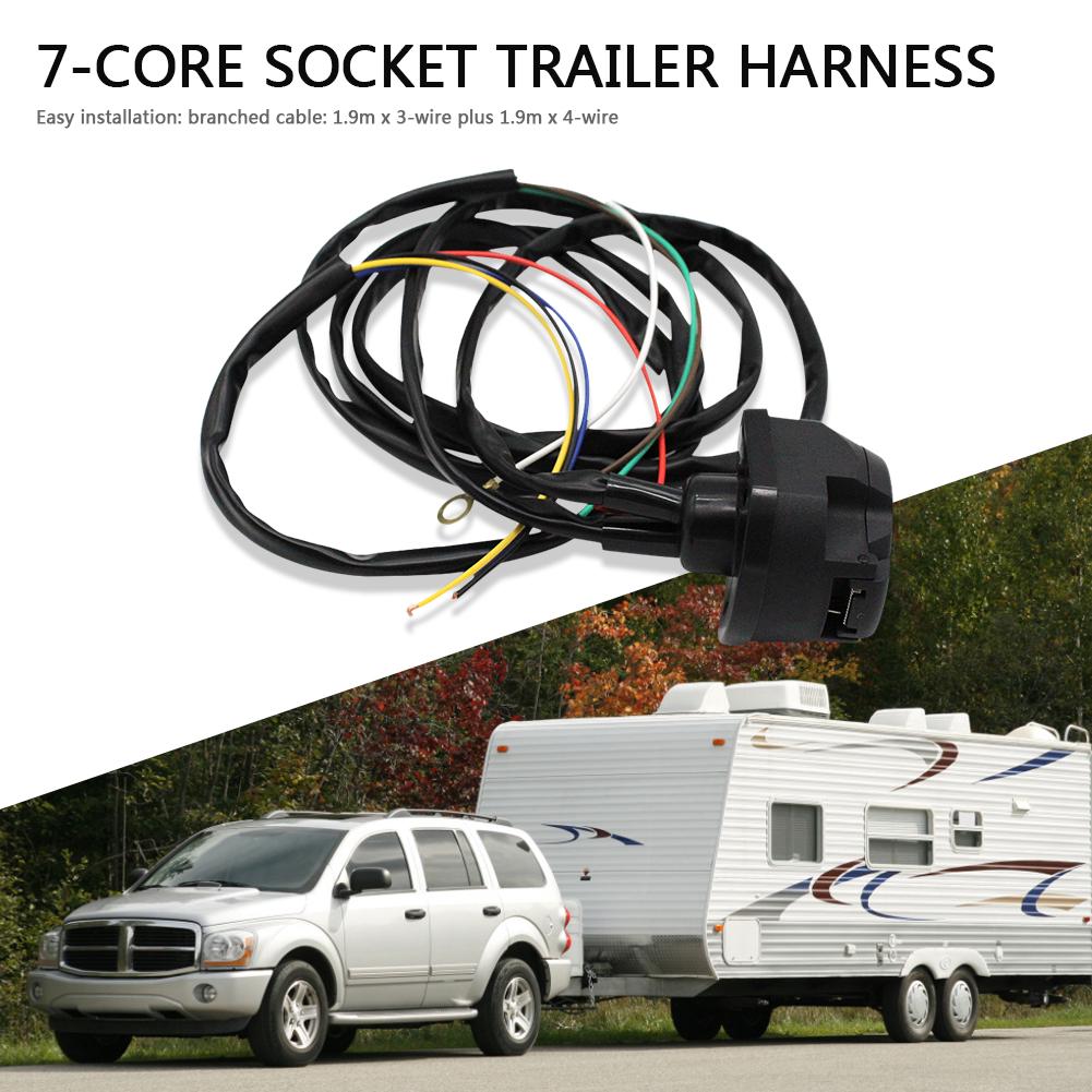 Buy Pre-wired 7 Pin Electric Towbar Socket Set 12V for Trailer Tow ...