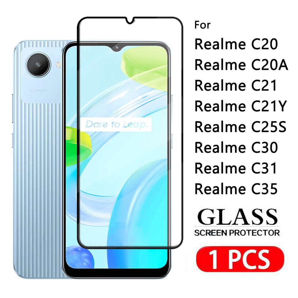 Buy 1PCS For Realme C30 C30S C33 Glass Screen Protector For Realme C35 ...