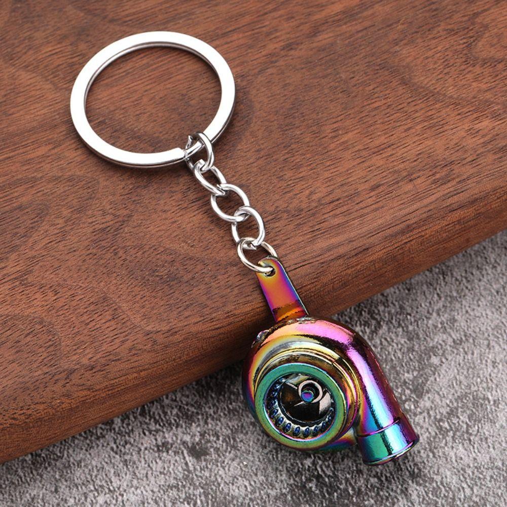Personality Car Part Metal Pendant Metal Keychain Turbine Key Chain Car ...