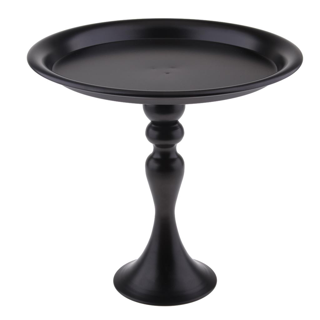 10" Metal Black Round Display Cake Stand Food Platter Serving Holder ...