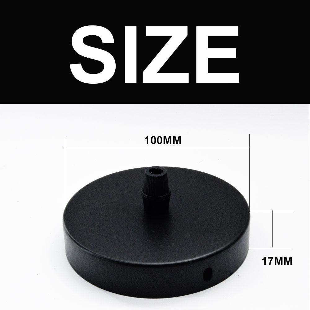 Buy Hanging Chandelier Lamp Plate Metal Ceiling Fixed chassis Black ...