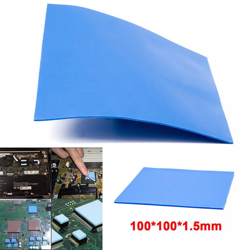 100*100*1.5mm Thick GPU CPU Heatsink Cooling Conductive Silicone ...