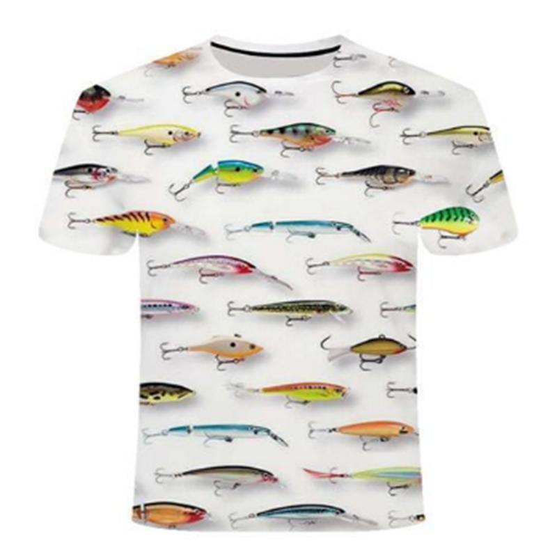 Buy New Summer 3d Printing Fish Pattern Men 'S And Women 'S Casual T ...