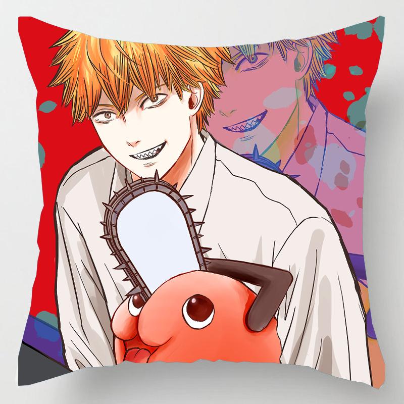 Cheap Hot Japan Anime Chainsaw Man Printed Cushion Cover Cartoon ...
