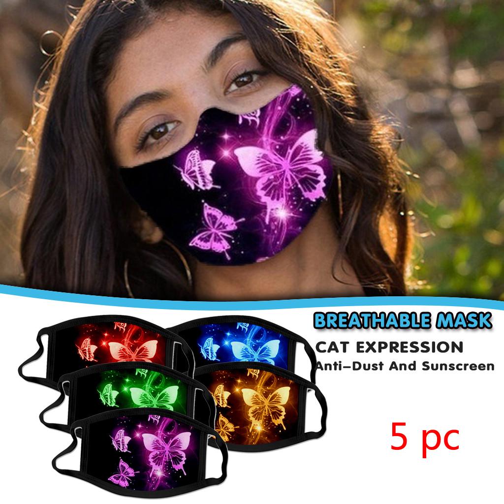 Buy 5pc Mouth Masks for Dust' Protection Anti-Face Mask Washable ...