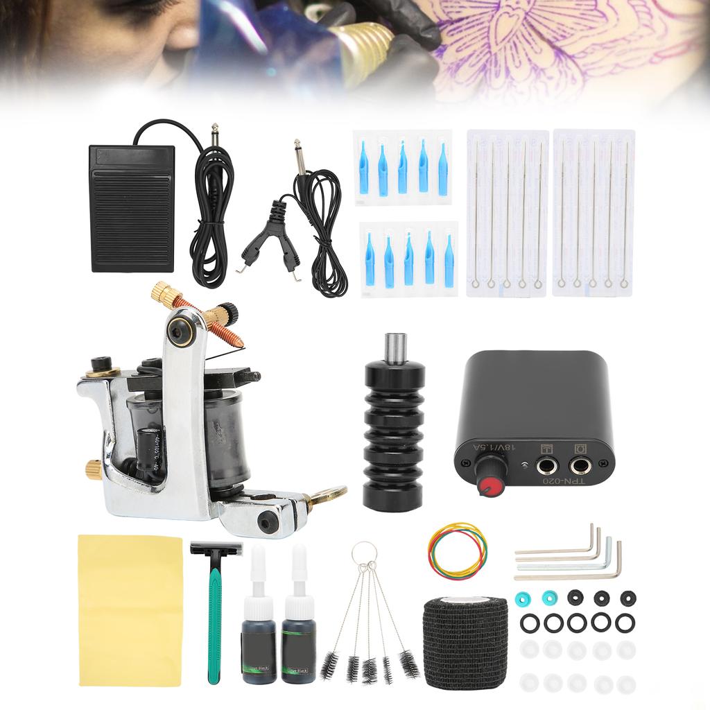 Complete Tattoo Kit Professional Tattoo Kit Coils Tattoo Machine Kit ...