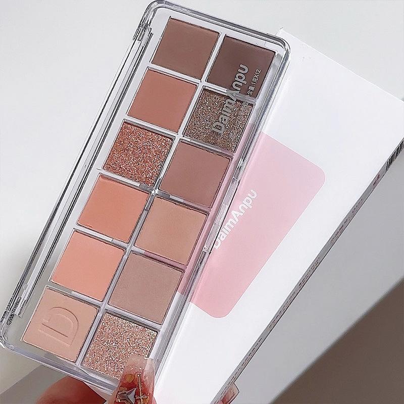 Cheap Twelve Colour Eyeshadow Palette Pearl Highlight Earthy Matte ...
