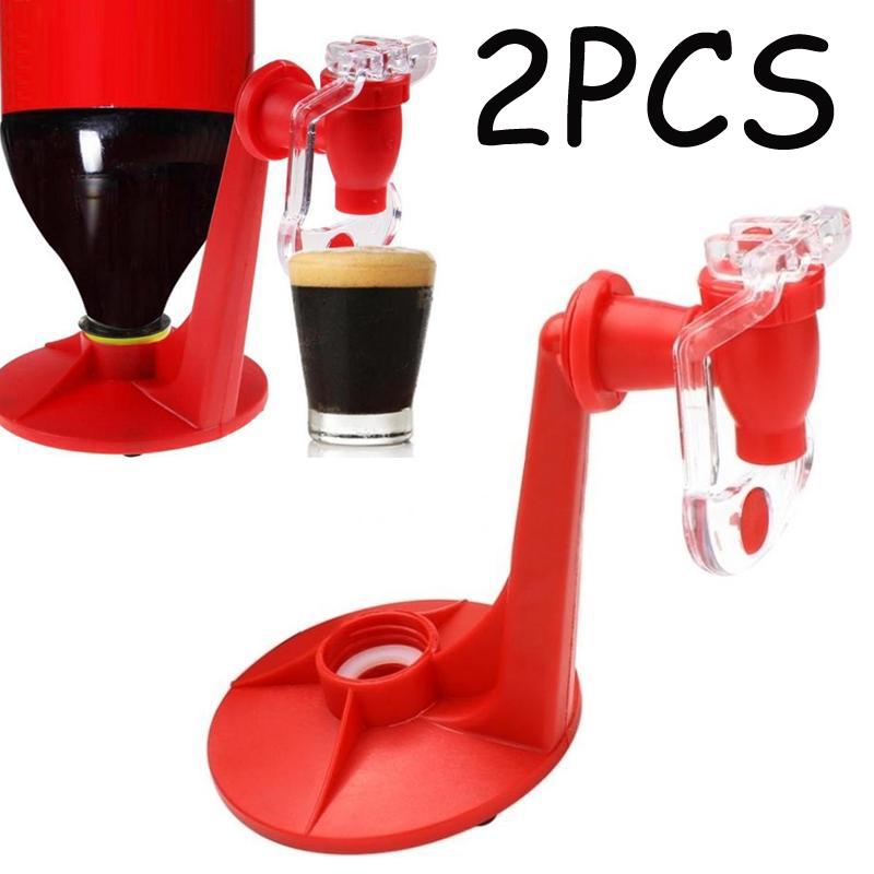 Buy 2pcs Switch Plastic Drinking Beverage Dispenser Mini Soda Upside ...