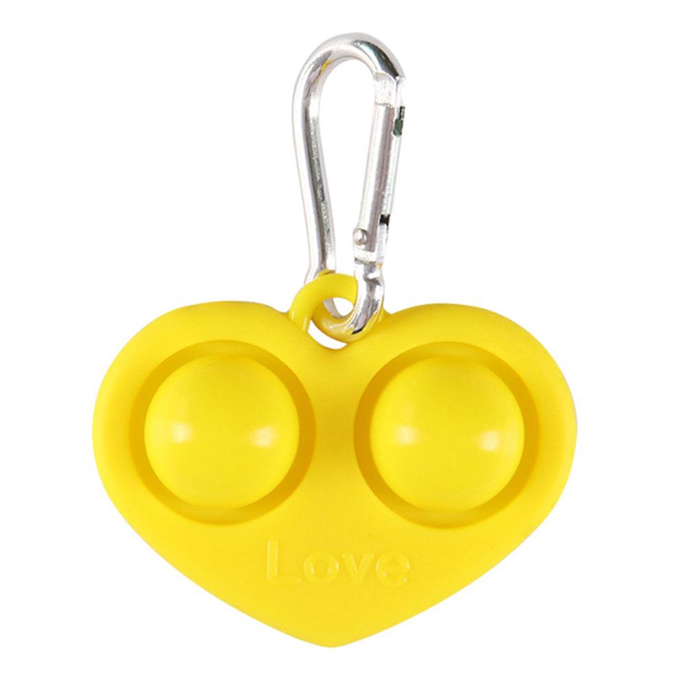 Mini Heart Shaped Bubble Keychain Pressing Antistress Finger Toy ...