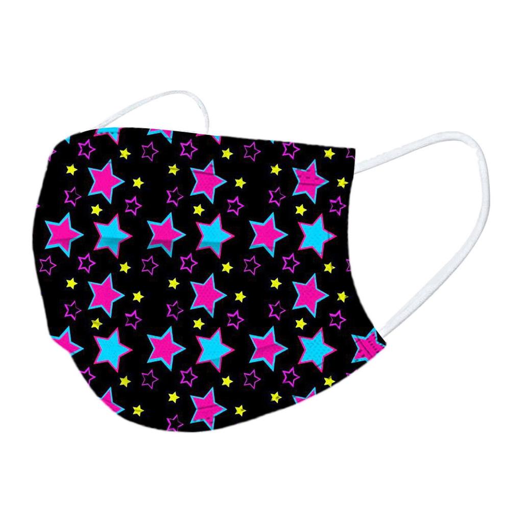 Buy Disposable Children's Star Printing Masks Color Printing Masks Star ...