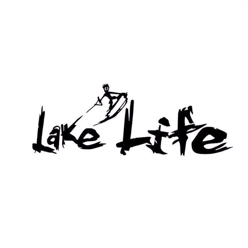 27*10cm Surfing Lake Life Vinyl Car Decal Sticker Wakeboard Wake Skate ...