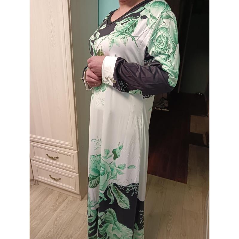 Купить Весенне-осеннее женское платье с v-образным вырезом и пуговицами ...