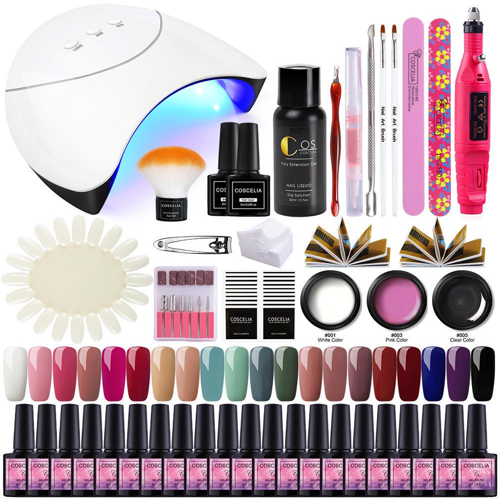 Buy Nail Set 20Pc Soak Off Nail Gel Polish 36W LED Nail Dryer Lamp Nail ...