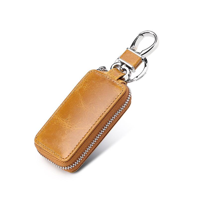 Buy Genuine Leather Car Key Wallet Men Key Holder Housekeeper Keys ...