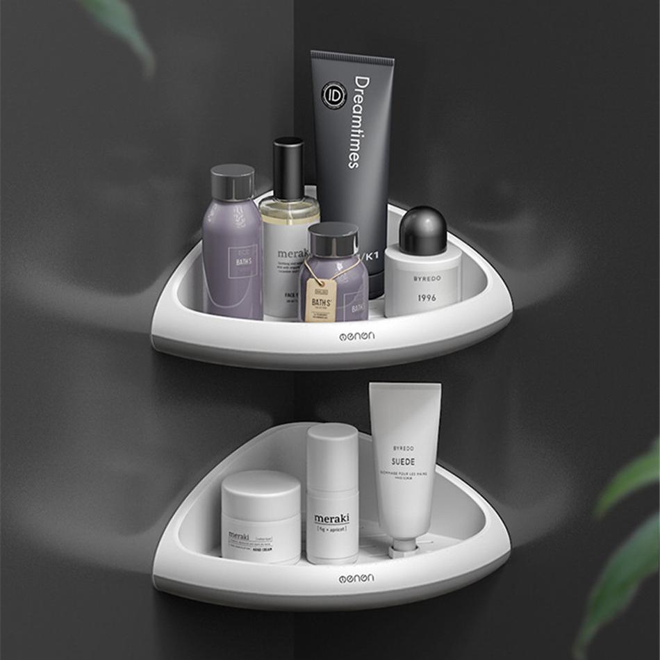 Buy Bathroom Organizer Shelf Wall Mounted Triangular Corner Shelf ...