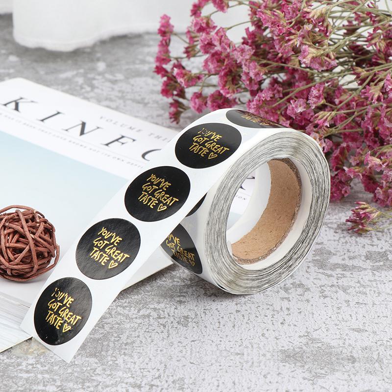 Buy 500Pcs/Roll Bronzing "Your Taste Is Strong" Sticker Seal Label ...