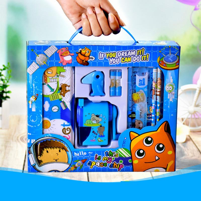 Buy Children Stationery Set of Pupils School Supplies Pencil Sharpener ...