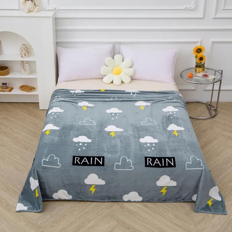 Cheap Soft Sheets Blankets Dual-use Keep Warm Thin Single Layer Blanket ...