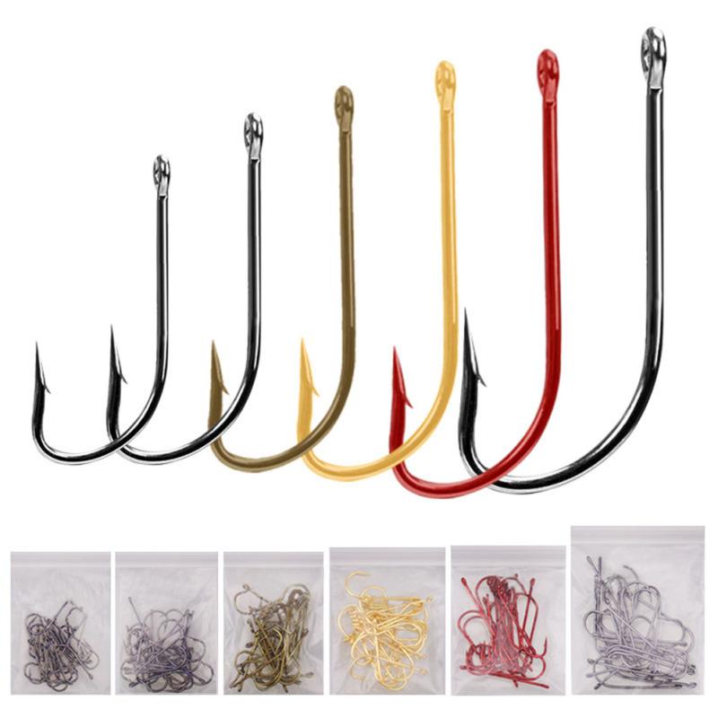 Buy 150 Pcs/set Fish Hook Lure Soft Baits Crank Narrow Abdomen Straight ...