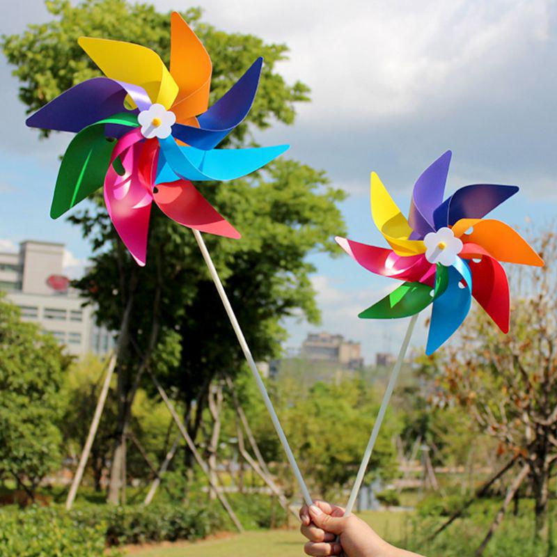 Buy Plastic Colorful Windmill Wind Spinner Kids Toy Lawn Garden Yard ...