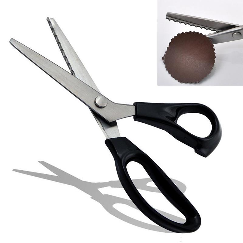 Portable DIY Dressmaking Scalloped Edge Pinking Shears Scissors Clipper ...