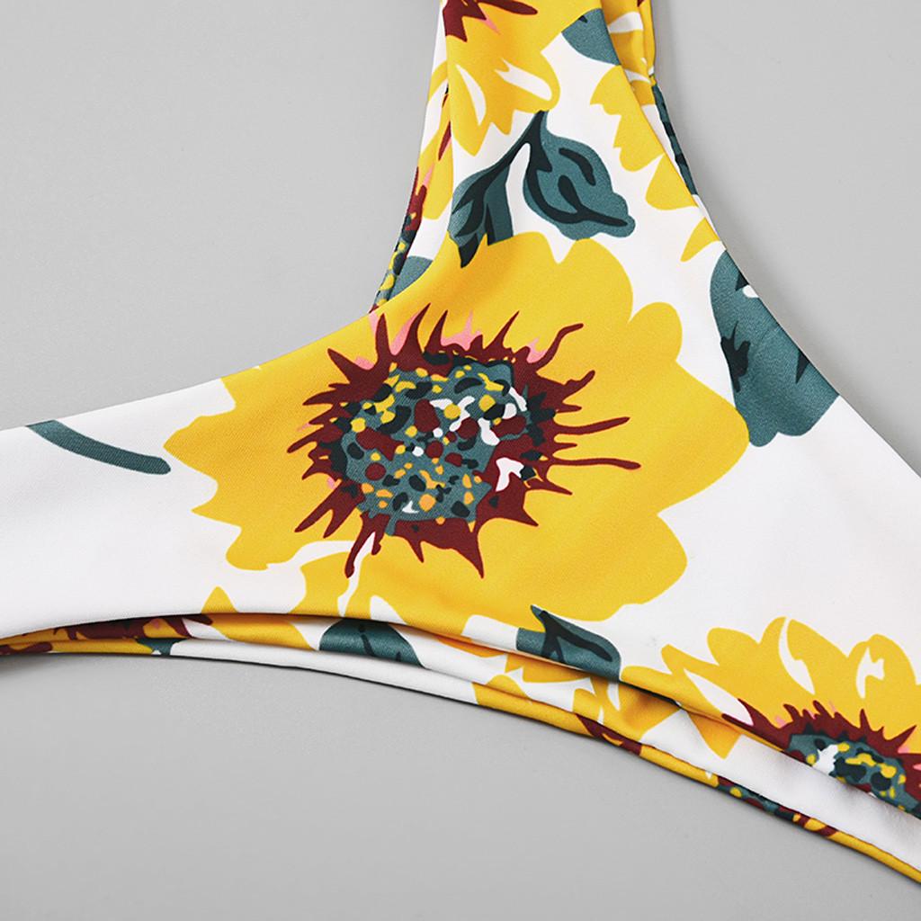 Buy Women Corrugated Pleated Tube Up One Pieces Bikini Swimwear Set ...