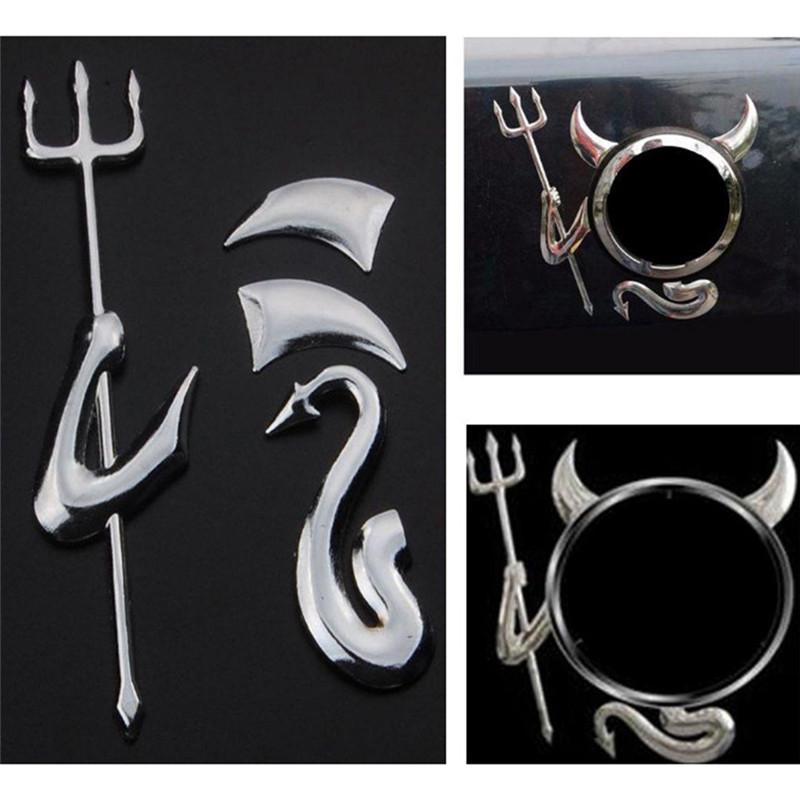 Buy 2Sets 3D Chrome Devil Decal Car Or Truck Custom Demon Stickers ...