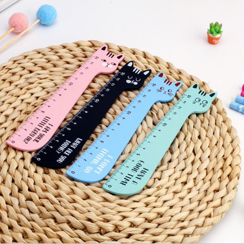 Buy 1 Piece Cute Ruler Novelty Stationery Patchwork Ruler Cat Ruler ...