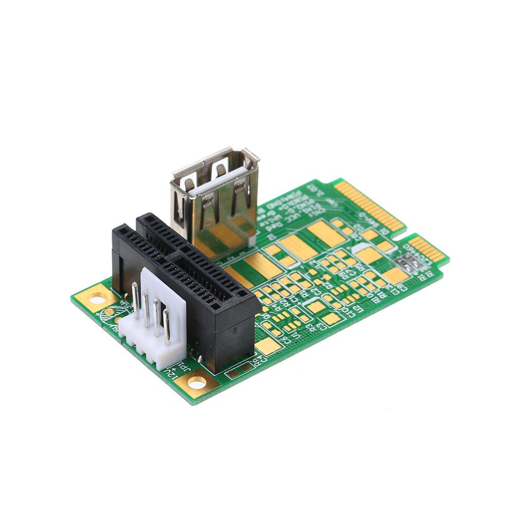 Buy Mini PCIe to PCI Express 4x 8x 16x Slot Riser Card Adapter ...