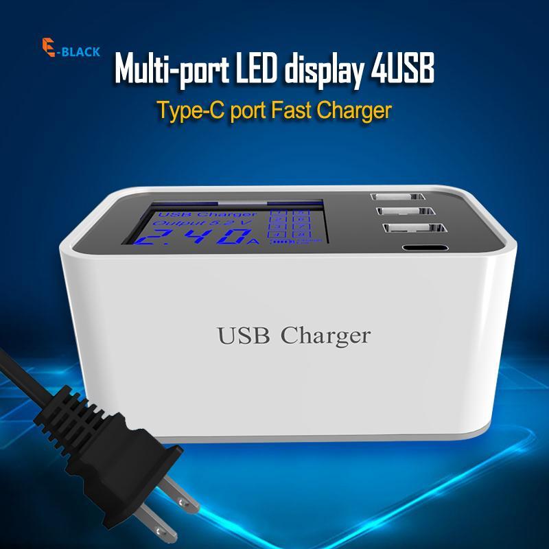 Buy YC-CDA30 USB Charger Adapter LCD Display Travel Portable Cell Phone ...