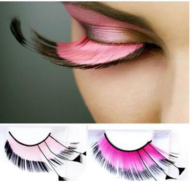 Women 1pair Handmade False Eyelashes Exaggerated Feather False Eyelash ...