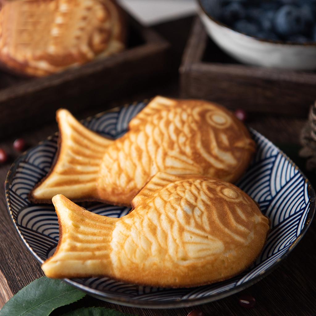 Buy 2 Sided DIY Taiyaki Fish Shaped Waffle Pan Maker Non-stick Buscuit ...
